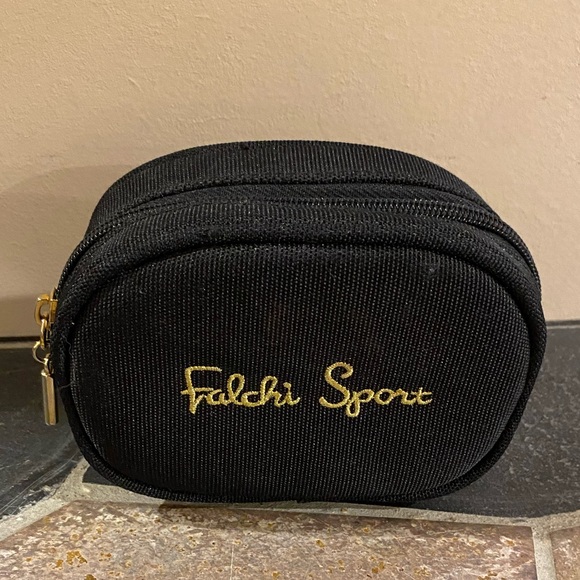 Carlos Falchi | Bags | Vintage Carlos Falchi Sport Black Zippered Pouch ...